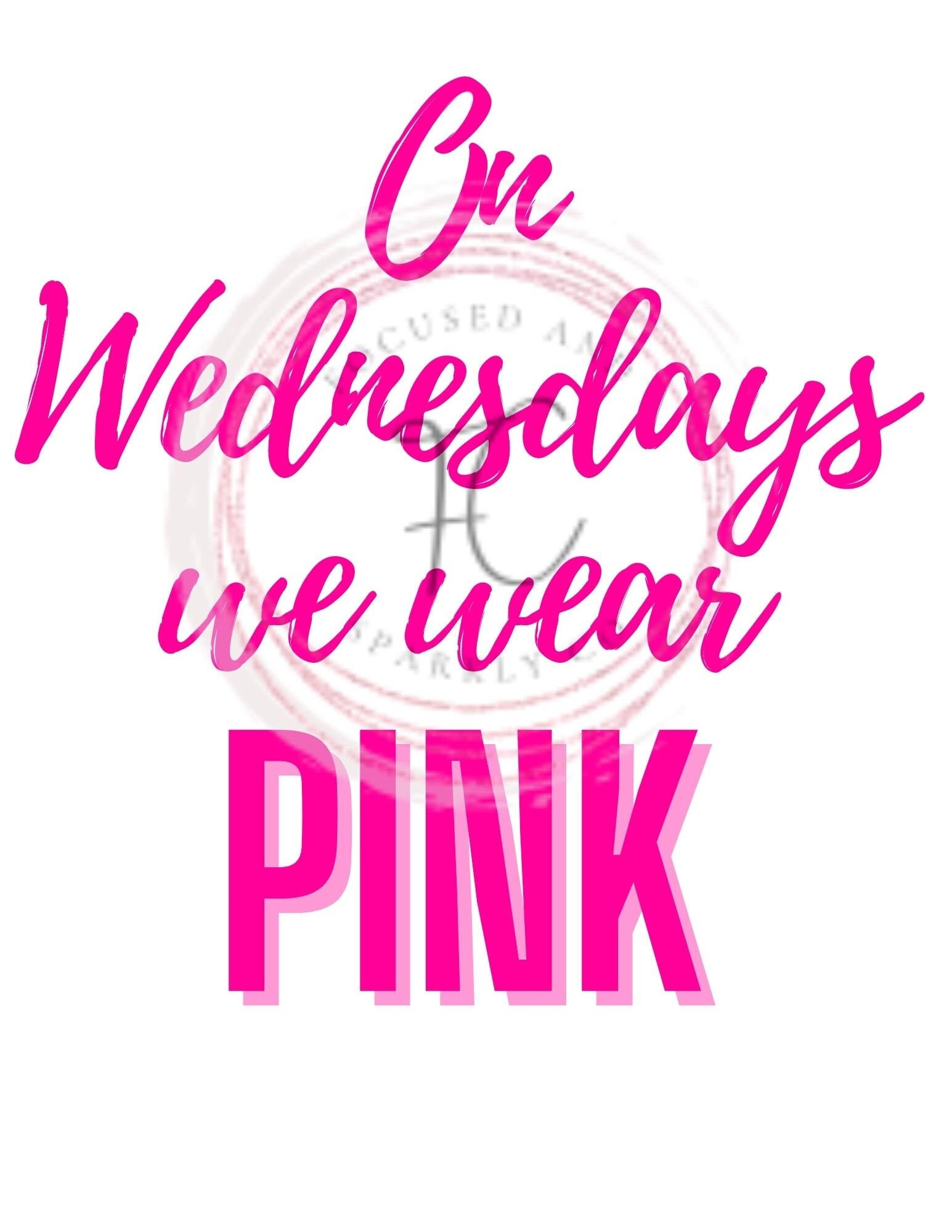 On Wednesdays we wear pink PNG | Etsy