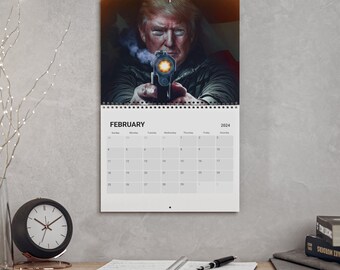 TRUMP 2024 Patriotic Calendar. Trump Valentine's Day Gift, Trump Mother ...