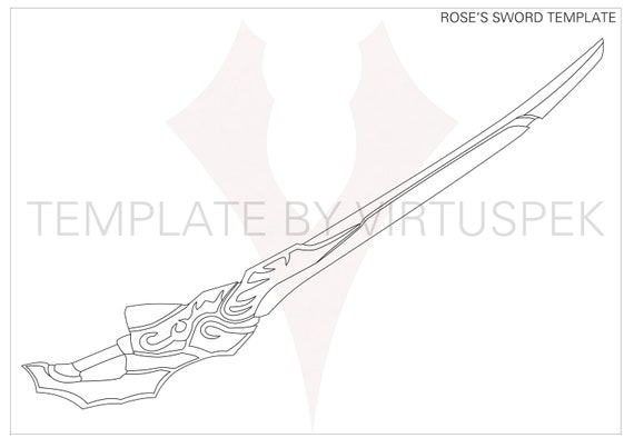 Rose's Sword Template the Legend of Dragoon | Etsy