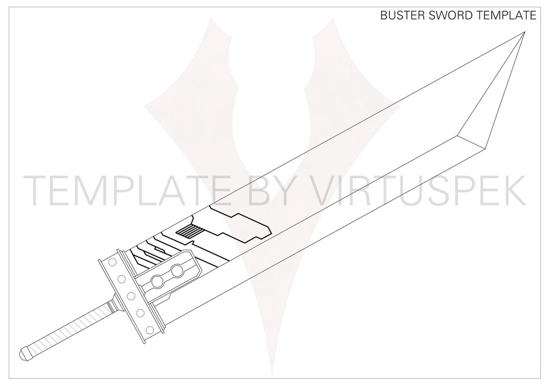 Buster Sword Template (final Fantasy VII: Remake) - Etsy