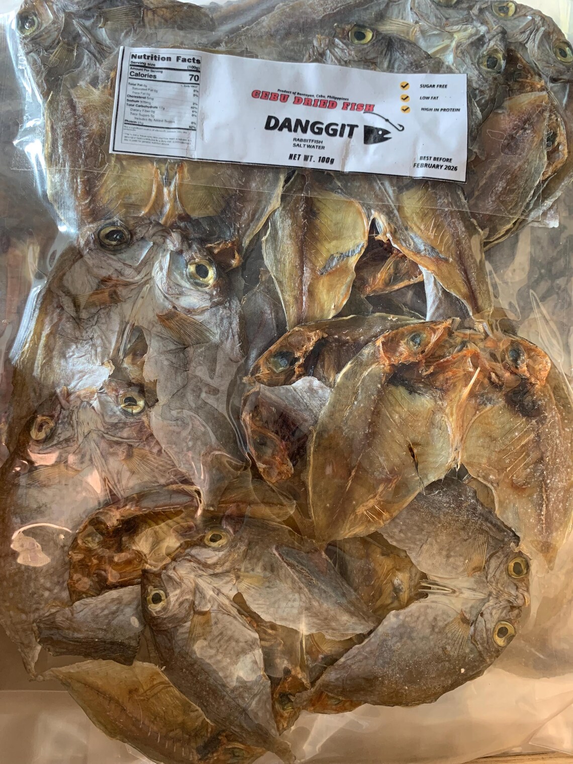 Dried Boneless Rabbitfish/boneless Danggit, Wild Caught, 100g, Product ...