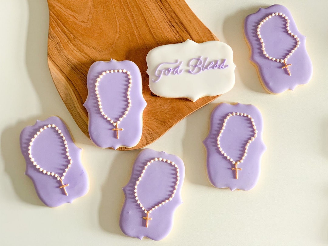 Custom Baptism Cookies Christening Cookies God Bless Cookies Church ...