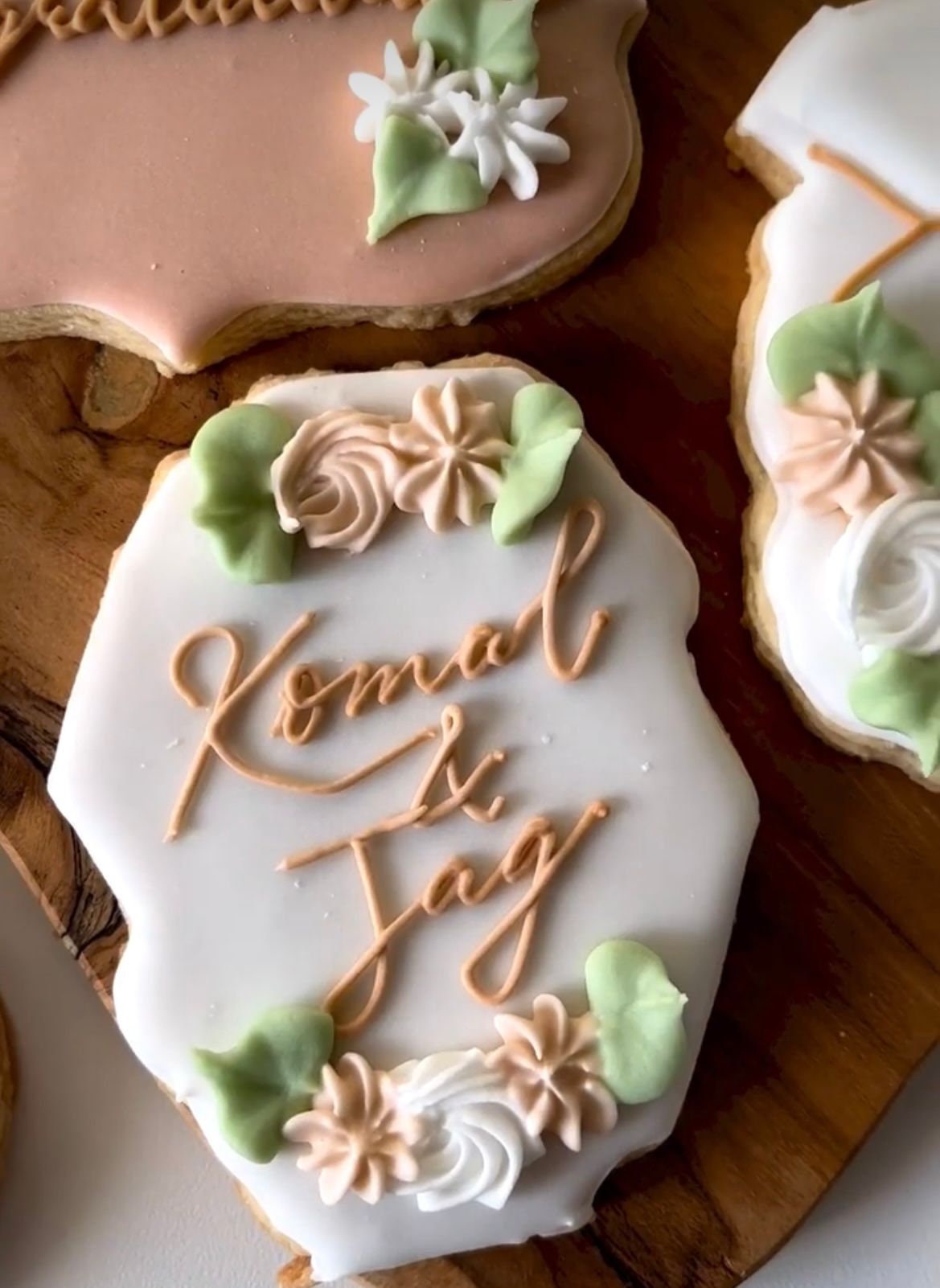 Wedding Sugar Cookies / Custom Floral Sugar Cookies / Bridal Shower ...