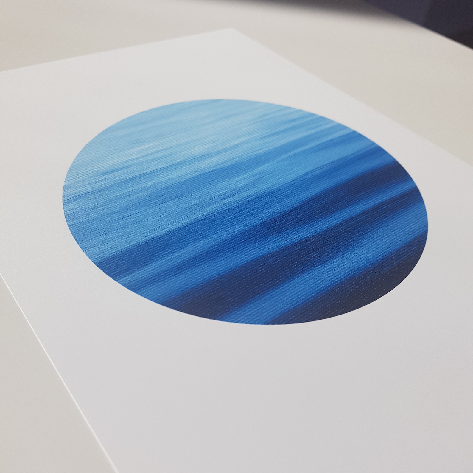 Circular Ocean Wall Art Print Original Oil Painting Print - Etsy