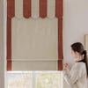 9 Colors,double Layed Linen Blend Sheer Custom Flat Roman Shades With ...