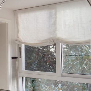 12 Colors, Custom Roman Shades With Chain Mechanism, Striped 30%linen ...