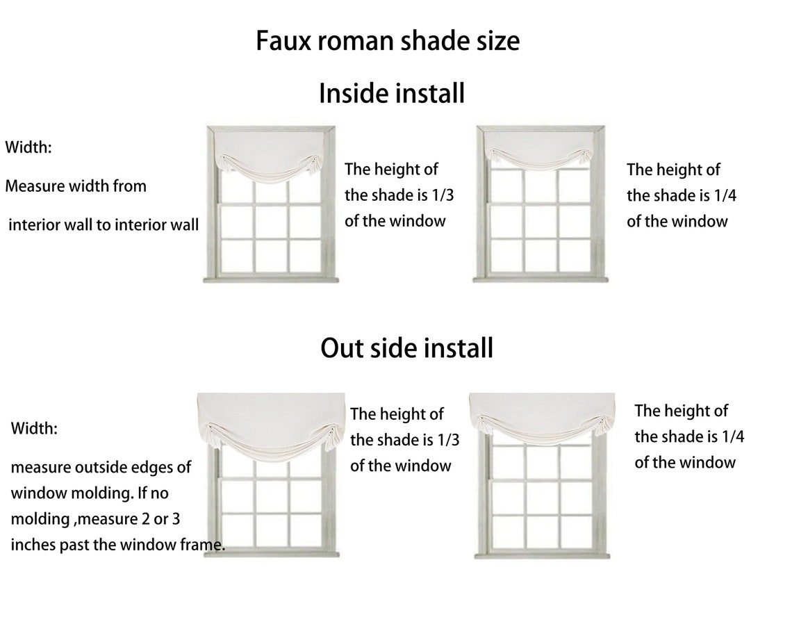 85 Colors,faux (fake) Relaxed Roman Shade Valance With Bordertrim ...