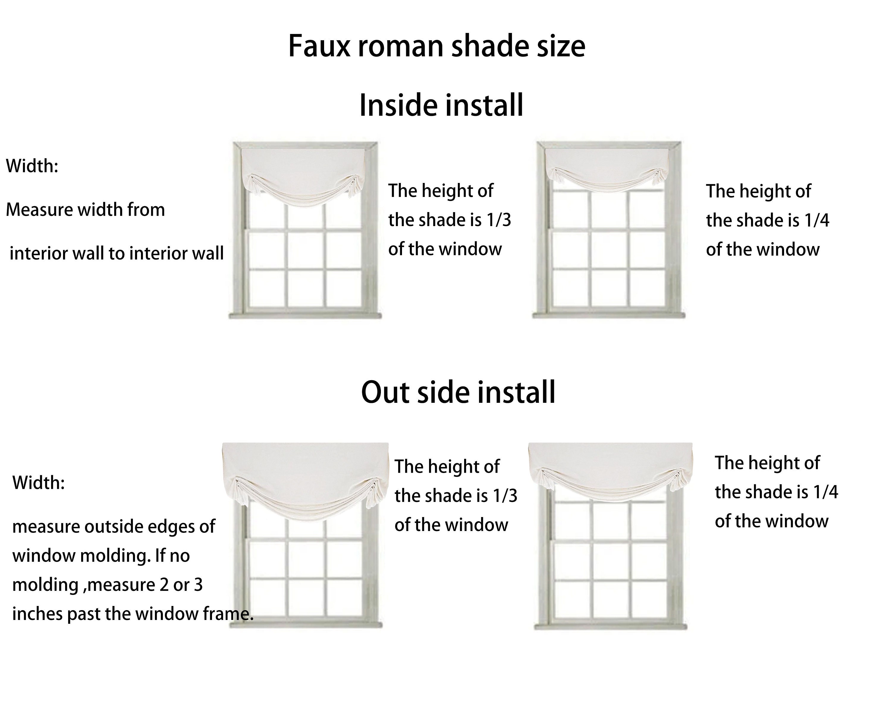 85 Colors,faux (fake) Relaxed Roman Shade Valance With Bordertrim ...