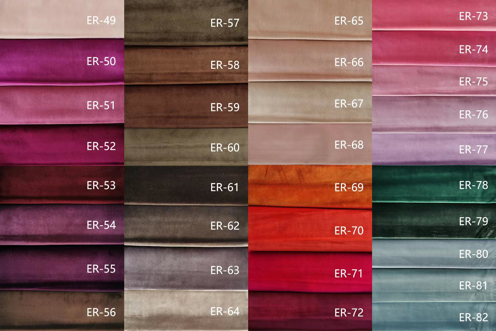 82 Colors, Heavy Weight Velvet Fabric Samples, 30% Cotton ,velvet ...