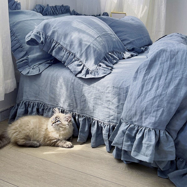 Washed Linen Bedding - Etsy