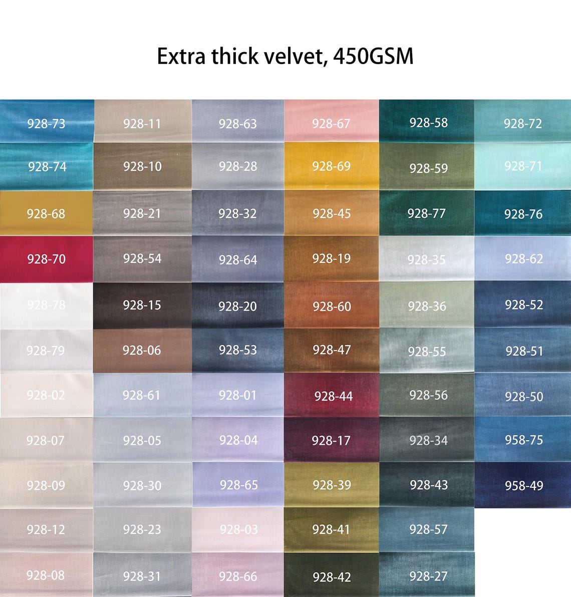 Blackout Matt Velvet Fabric Samples,fabric by Meters,110" Wide, Fabric ...