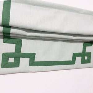 85 Colors Custom Roman Shades With Chain Mechanism, Greek Key Border ...