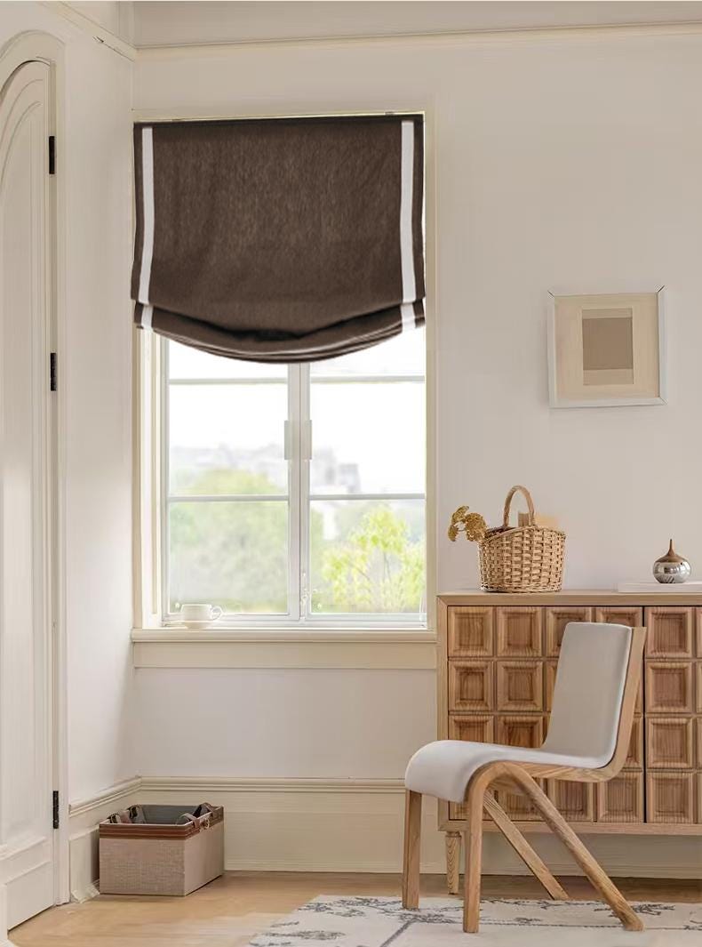 85 Colors Custom Roman Shades With Chain Mechanism,solid Relaxed Roman ...