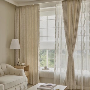 4 Colours,a Pair of High End Curtains With Custom Tassel Trim,custom ...