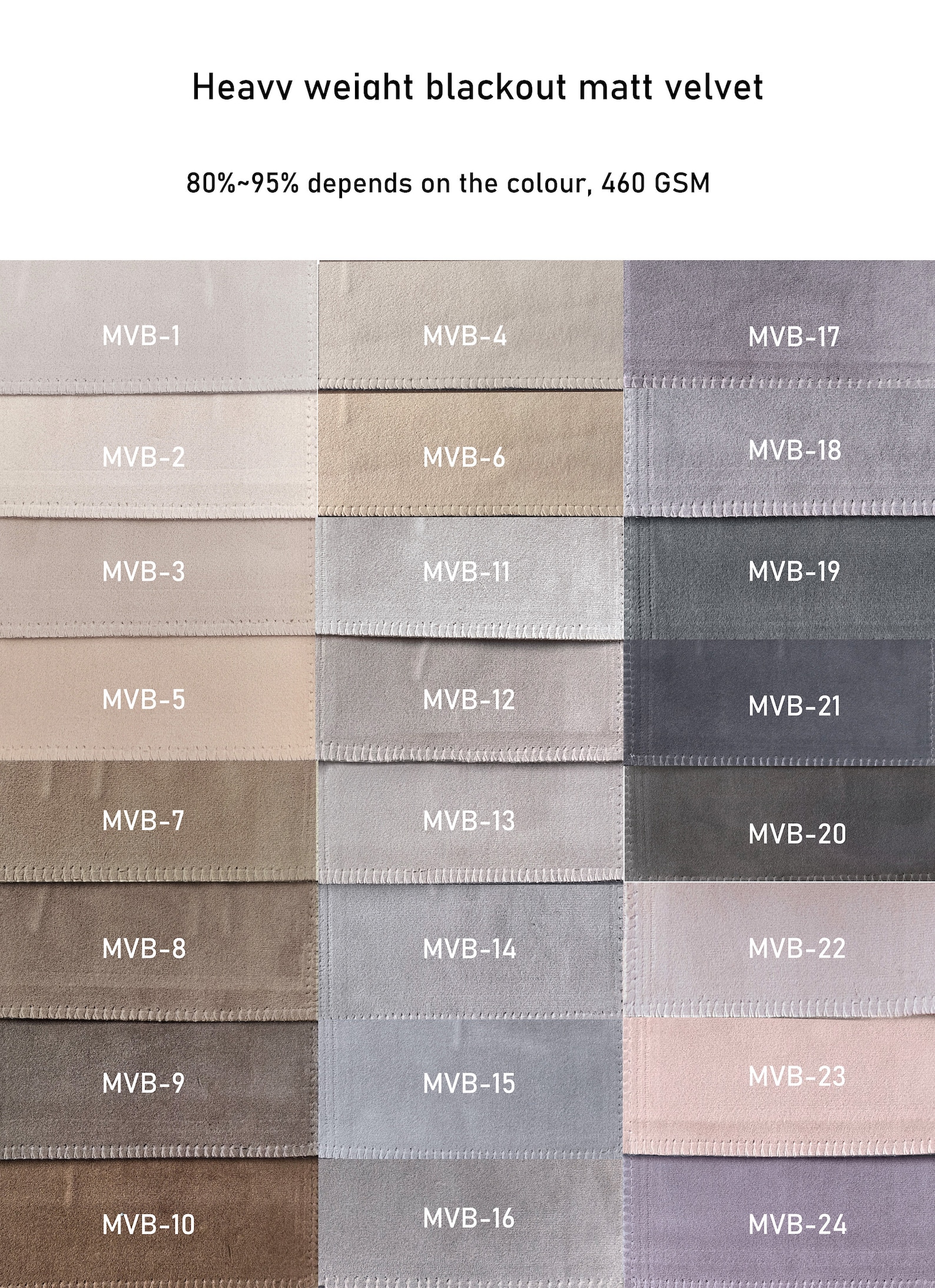 Blackout Matt Velvet Fabric Samples,fabric by Meters,110" Wide, Fabric ...
