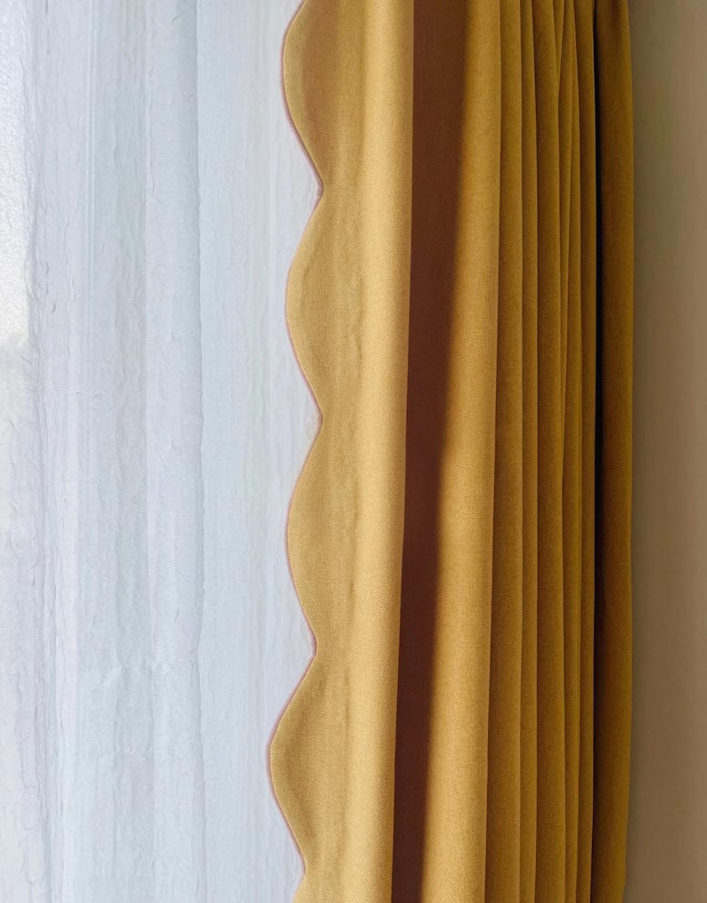 Custom Made With Any Color & Size ,A Pair of Cotton Blend Curtains With ...