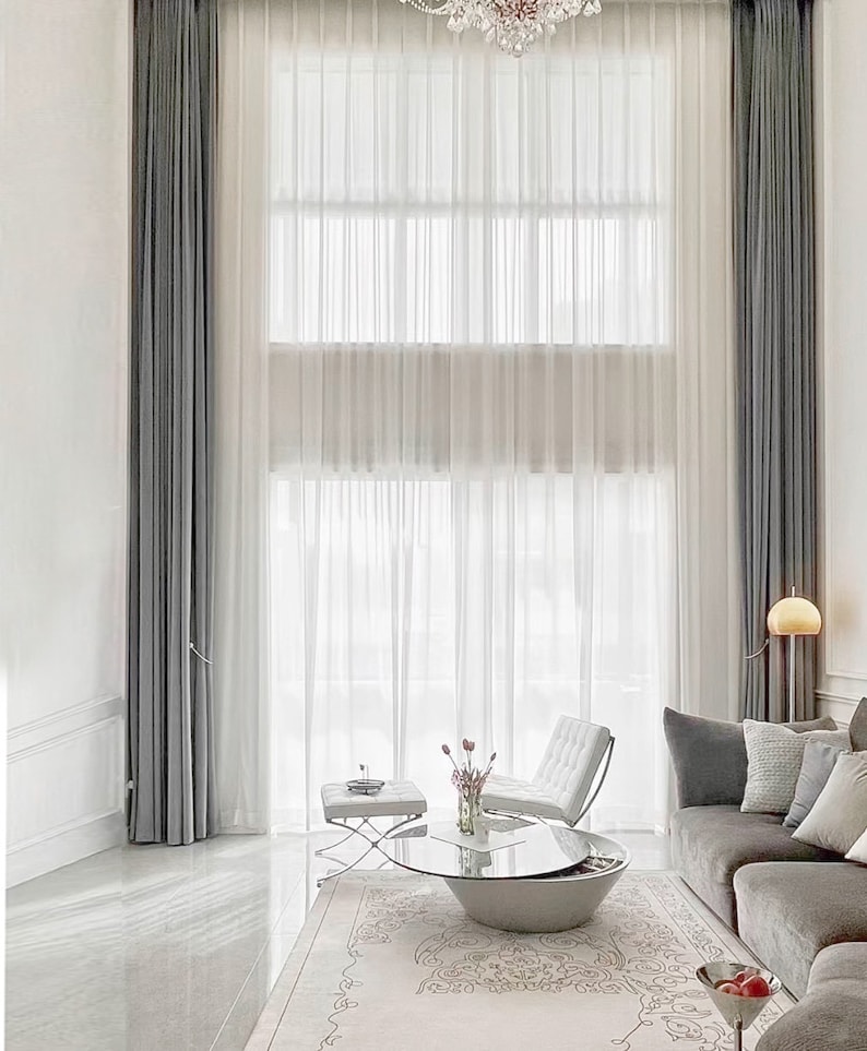 High Ceiling Curtains,2-story Curtains Extra Long Curtains , Living ...