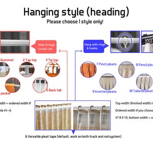 A Pair of Curtains With Border Trim, Custom Heavy Weight Cotton Blend ...