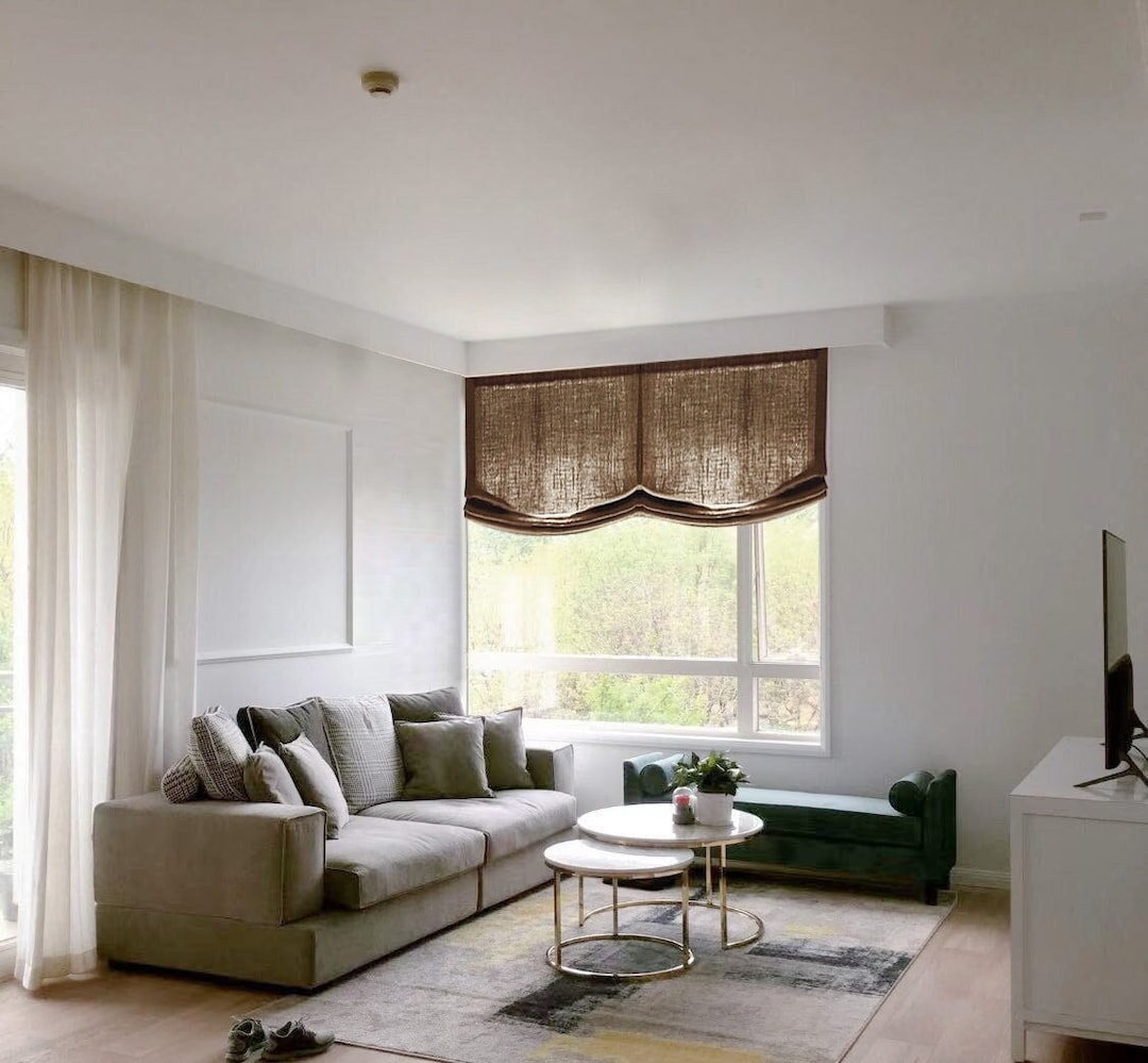 85 Colors Custom Roman Shades With Chain Mechanism, Solid Relaxed Roman ...