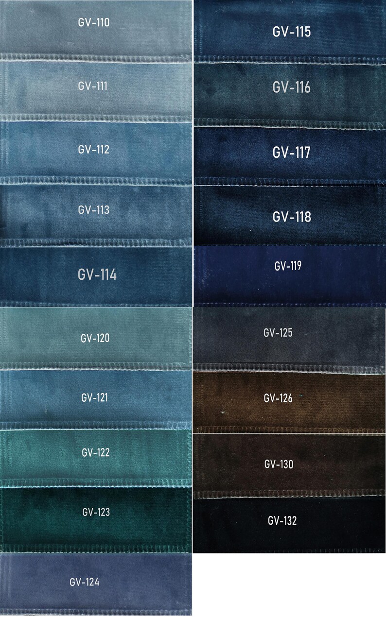 79 Colors, Heavy Weight Velvet Fabric Samples, Velvet Swatches, Fabric ...