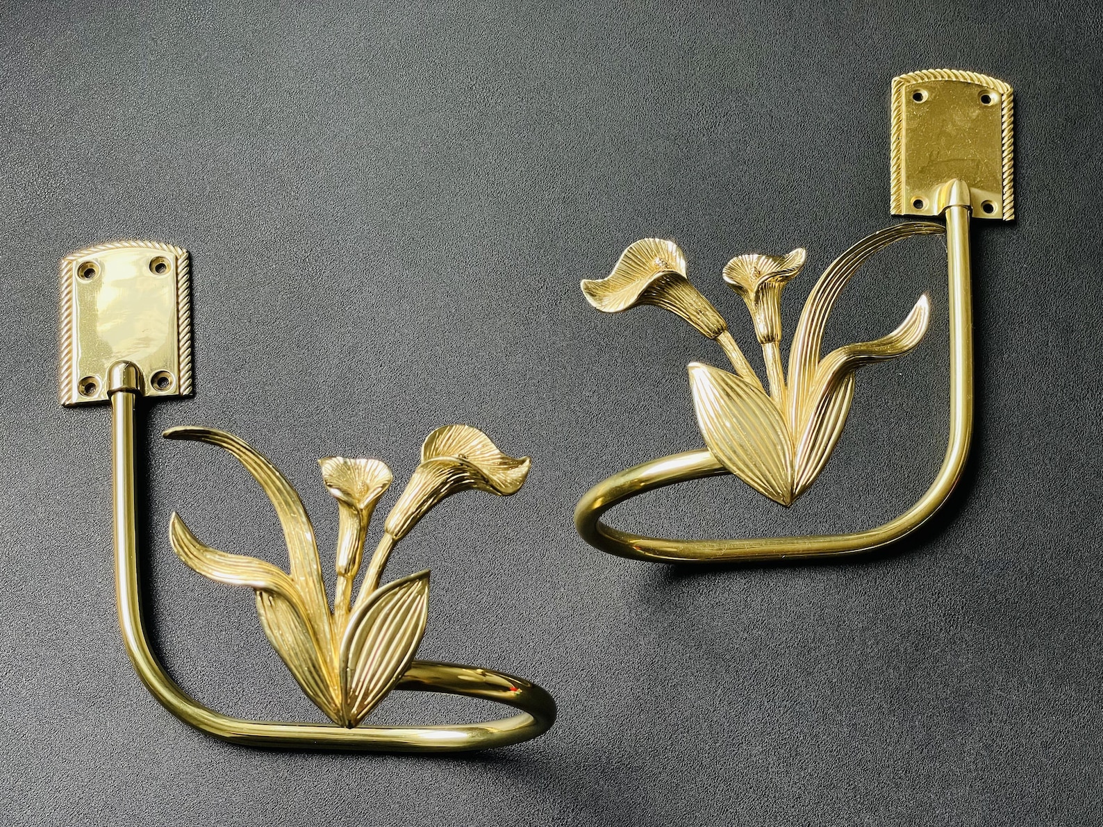Handmade Solid Brass Orchid Curtain Tieback ,drapery Antique Gold ...