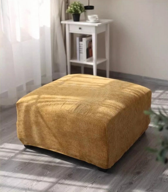 600fabric Options Chenille Footstool Footrest Cover ottoman Slipcover Bench Cushion Cover custom Pouf Cover With No Bottom Etsy