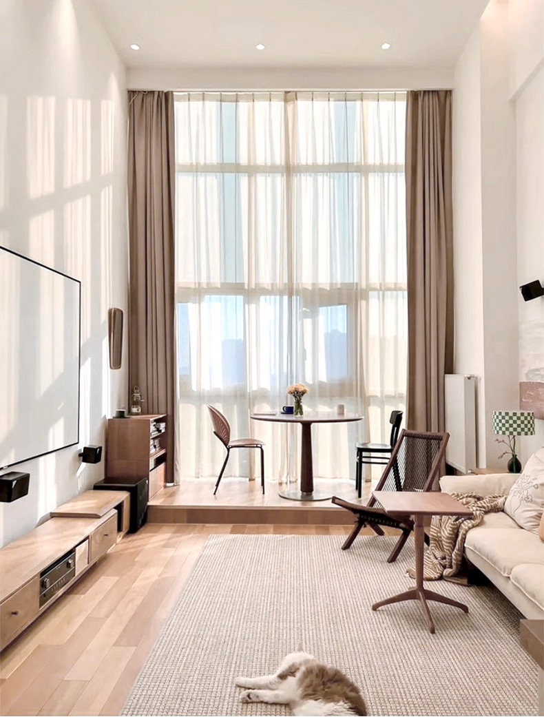 High Ceiling Curtains,2-story Curtains Extra Long Curtains , Living ...