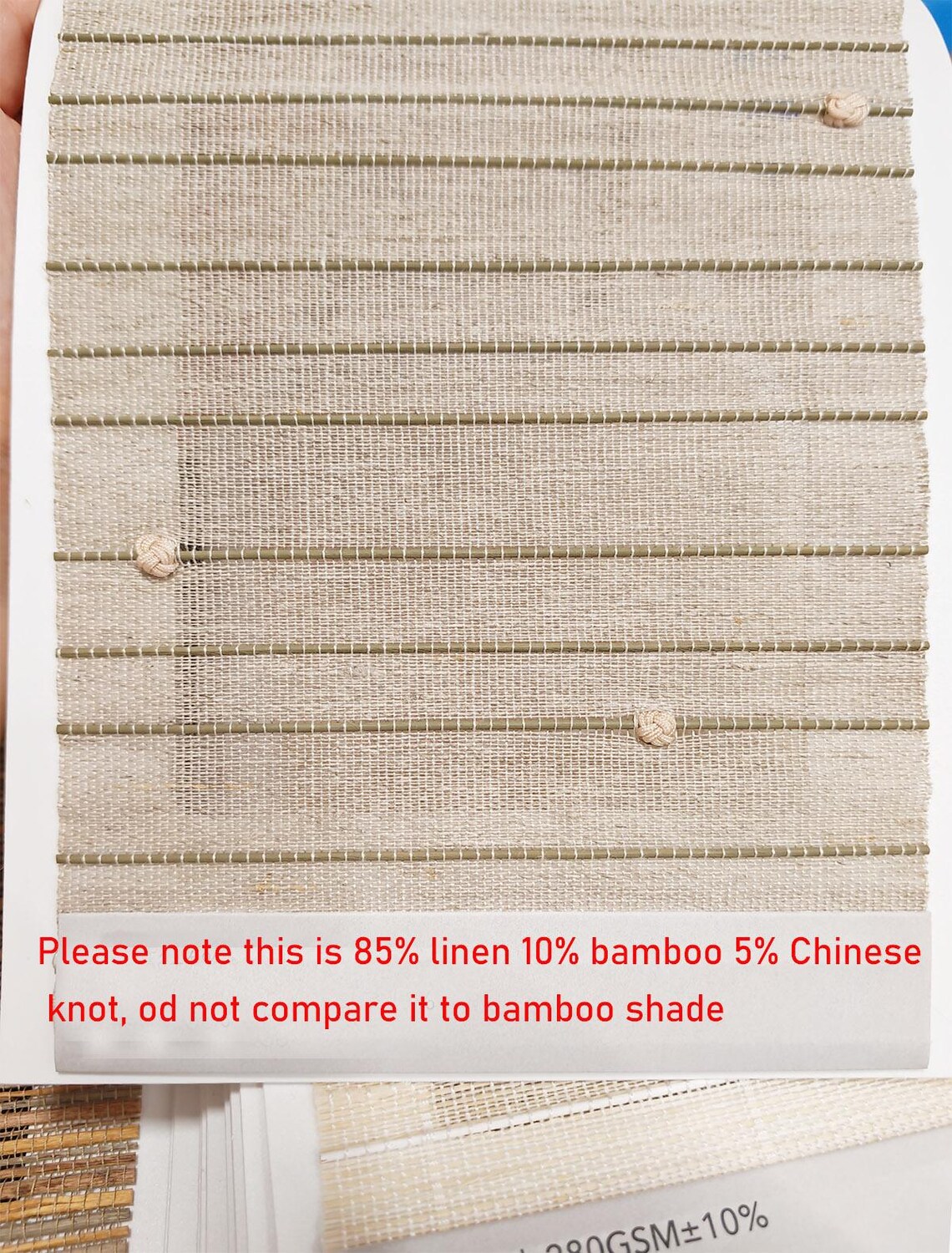 Linen Custom Roman Shades With Cord, Roman Shade With Valance, Luxury ...