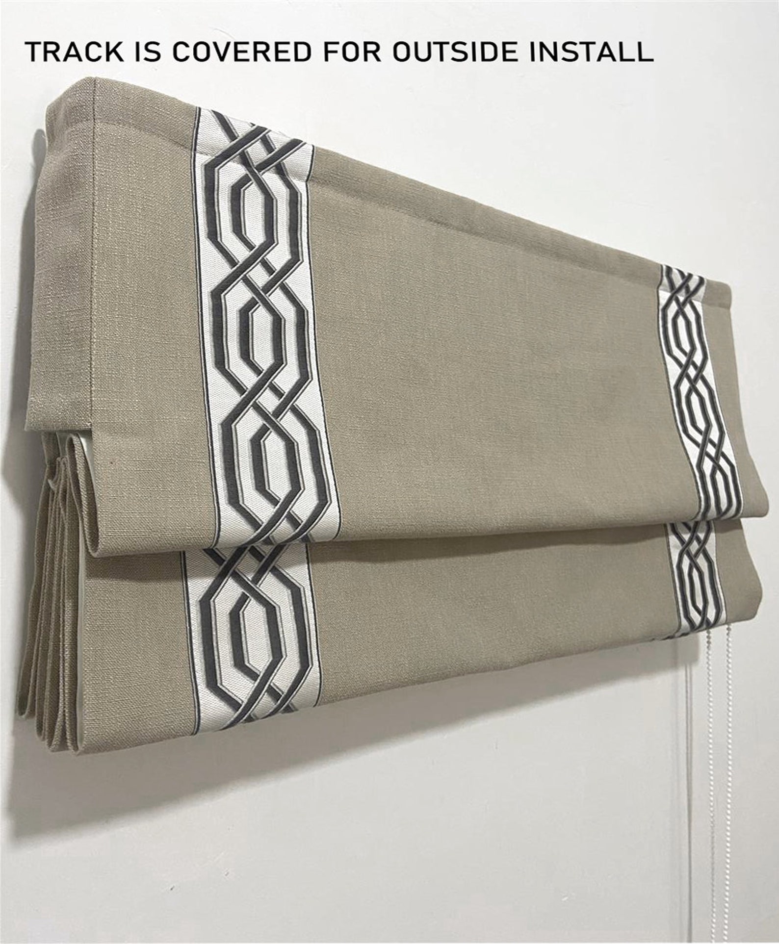 55 Colors Double Layered Roman Shade,100% Linen Custom Roman Shades ...