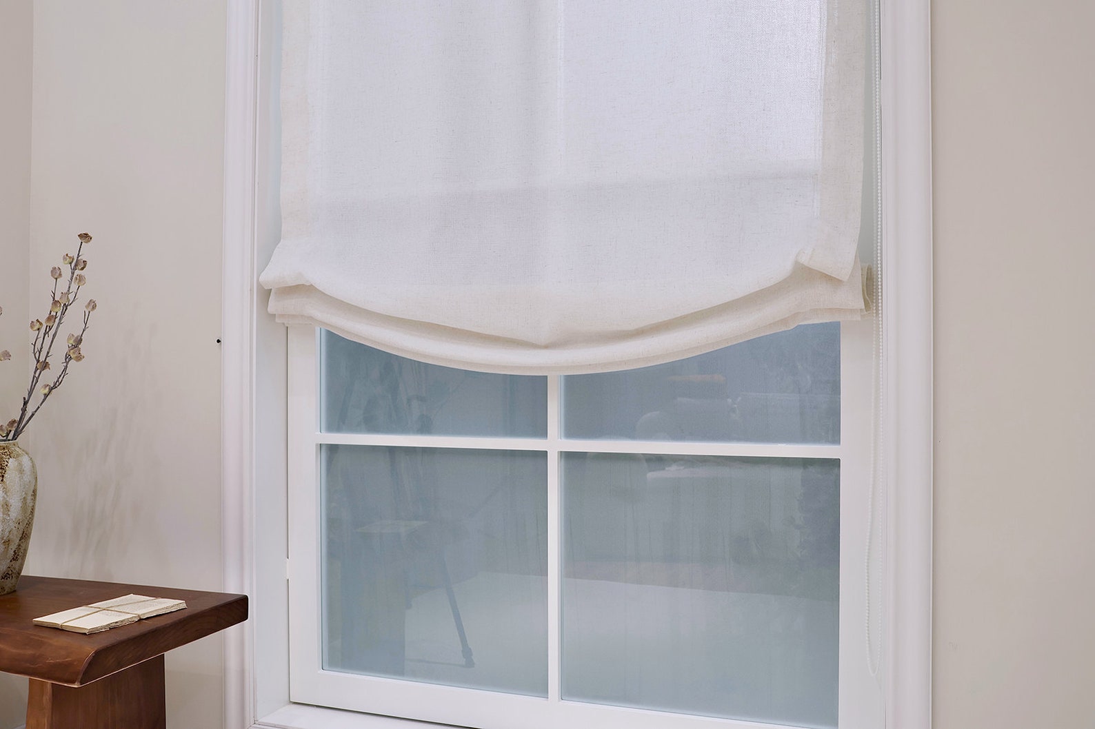 40 Colors ,100% Linen Cordless Custom Roman Shades ,relaxed Roman Shade ...