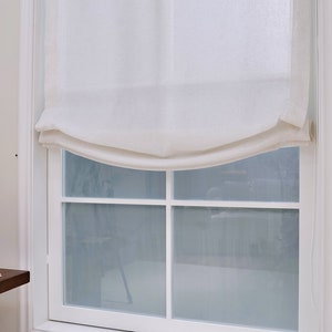 40 Colors , 100% Linen Custom Roman Shades With Chain Mechanism ...