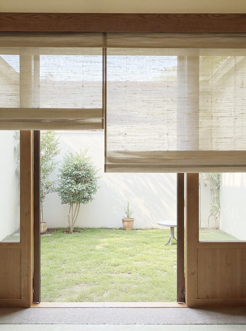 100% Heavy Weight Ramie Custom Roman Shades With Cord, Roman Shade With ...