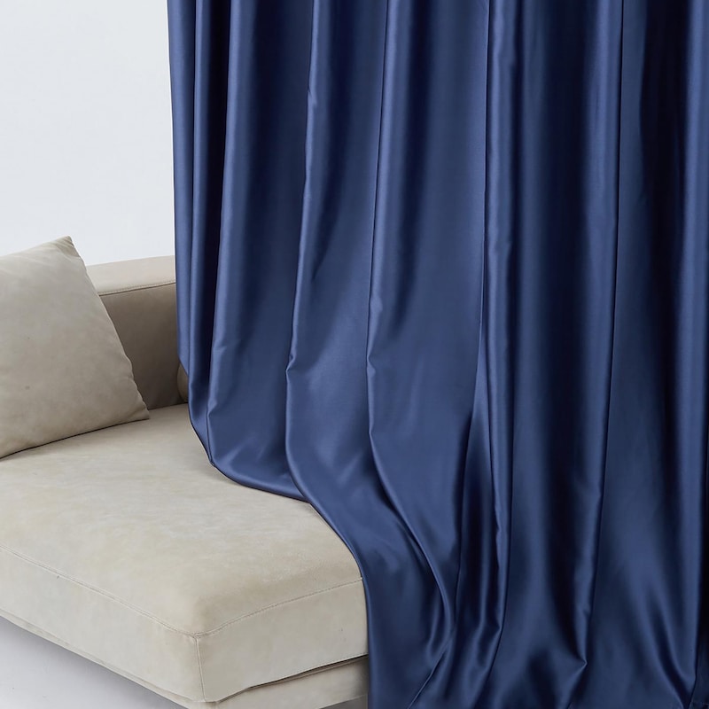 Faux Silk Curtains - Etsy