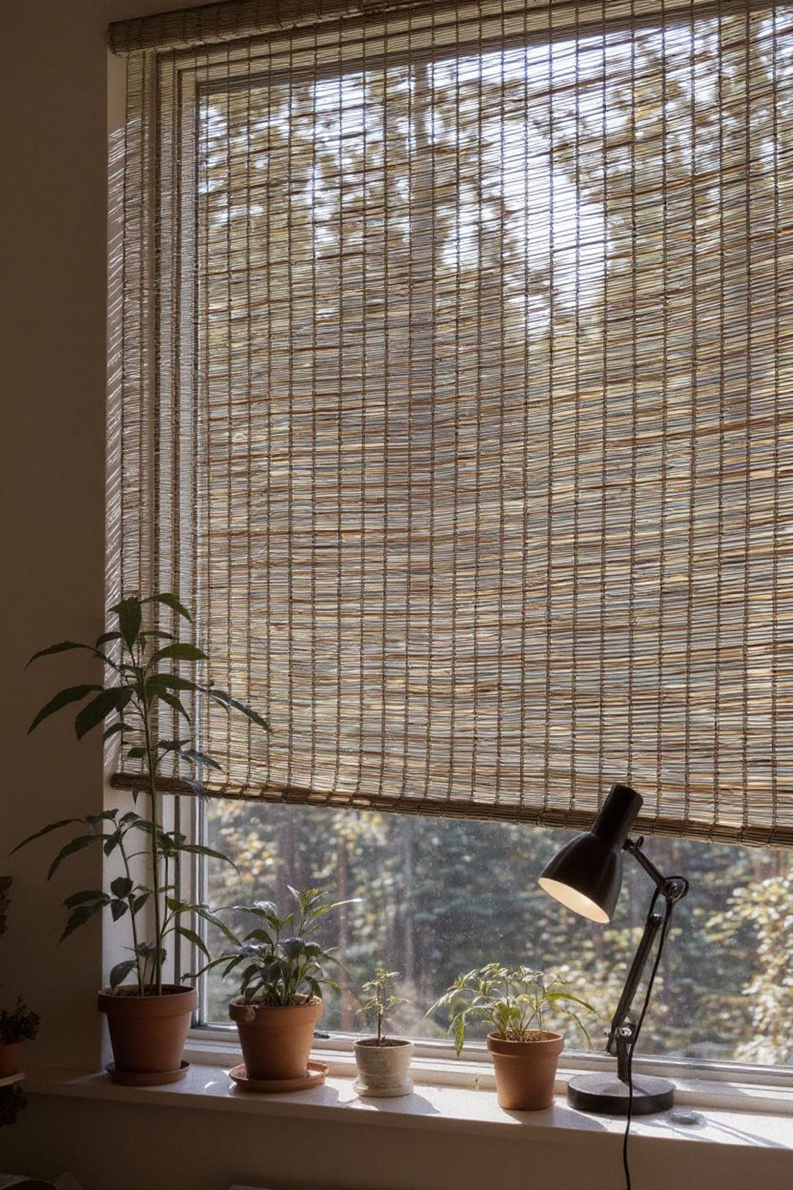 100% Jute Custom Roman Shades With Cord, Roman Shade With Valance ...