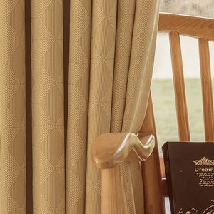 6 Colors, A Pair of Chenille Curtains With Diamond Pattern, Thermal ...