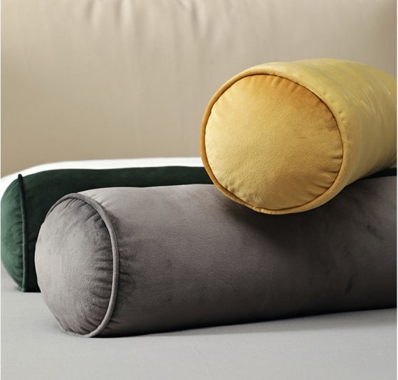 600 Fabric Option Velvet Bolster Cover lumbar Pillow Cover chinille Cylindrical Pillow Cover custom Made Pillow Cover Etsy Ireland