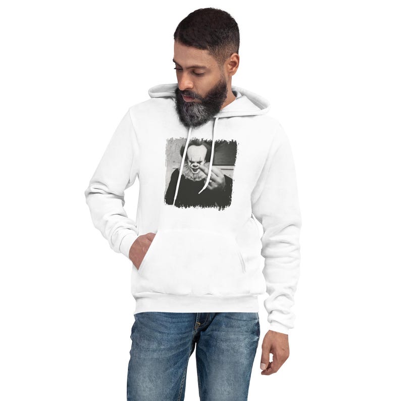 Pennywise Middle Finger Hoodie – Unisex Black Bella Canvas Pullover ...