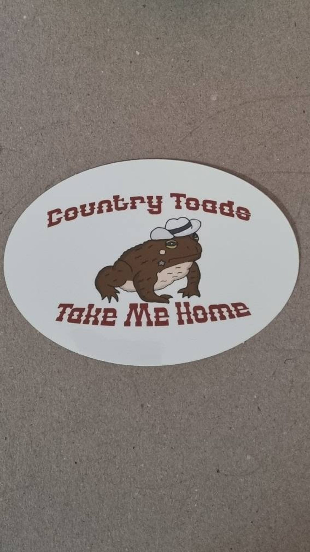 Country Toads Oval Sticker - Etsy