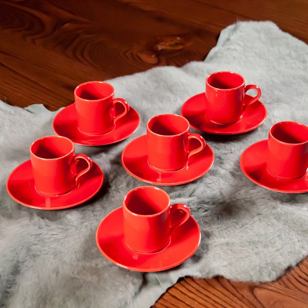 Red Tea Cups - Etsy