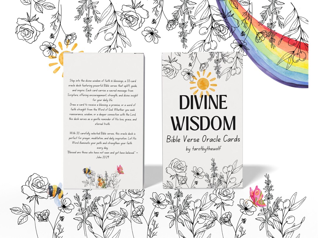 Divine Wisdom Bible Verse Scripture Oracle Card Deck - Etsy