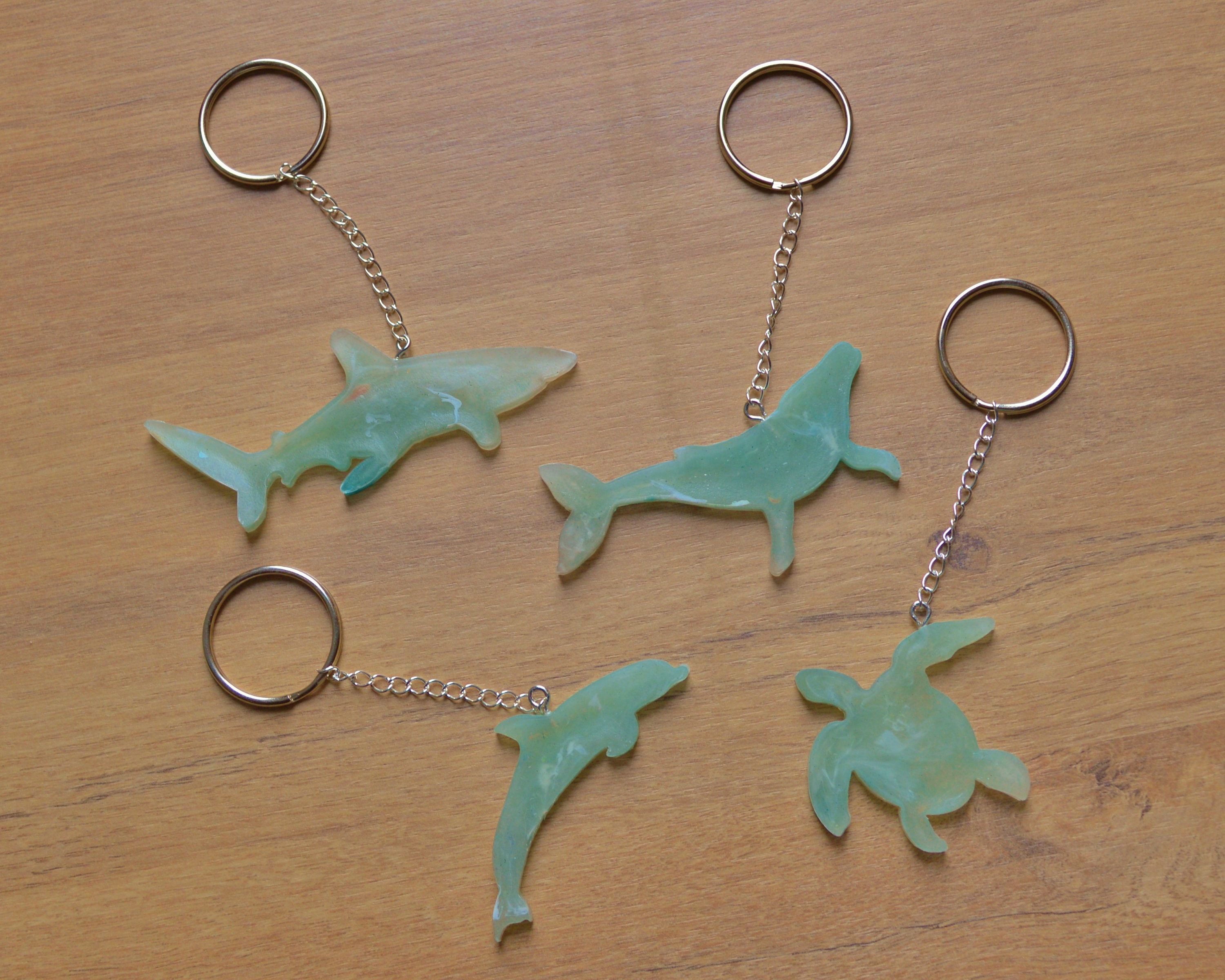 Ocean Keyrings 100% Recycled Plastic. Turtle Dolphin Whale - Etsy