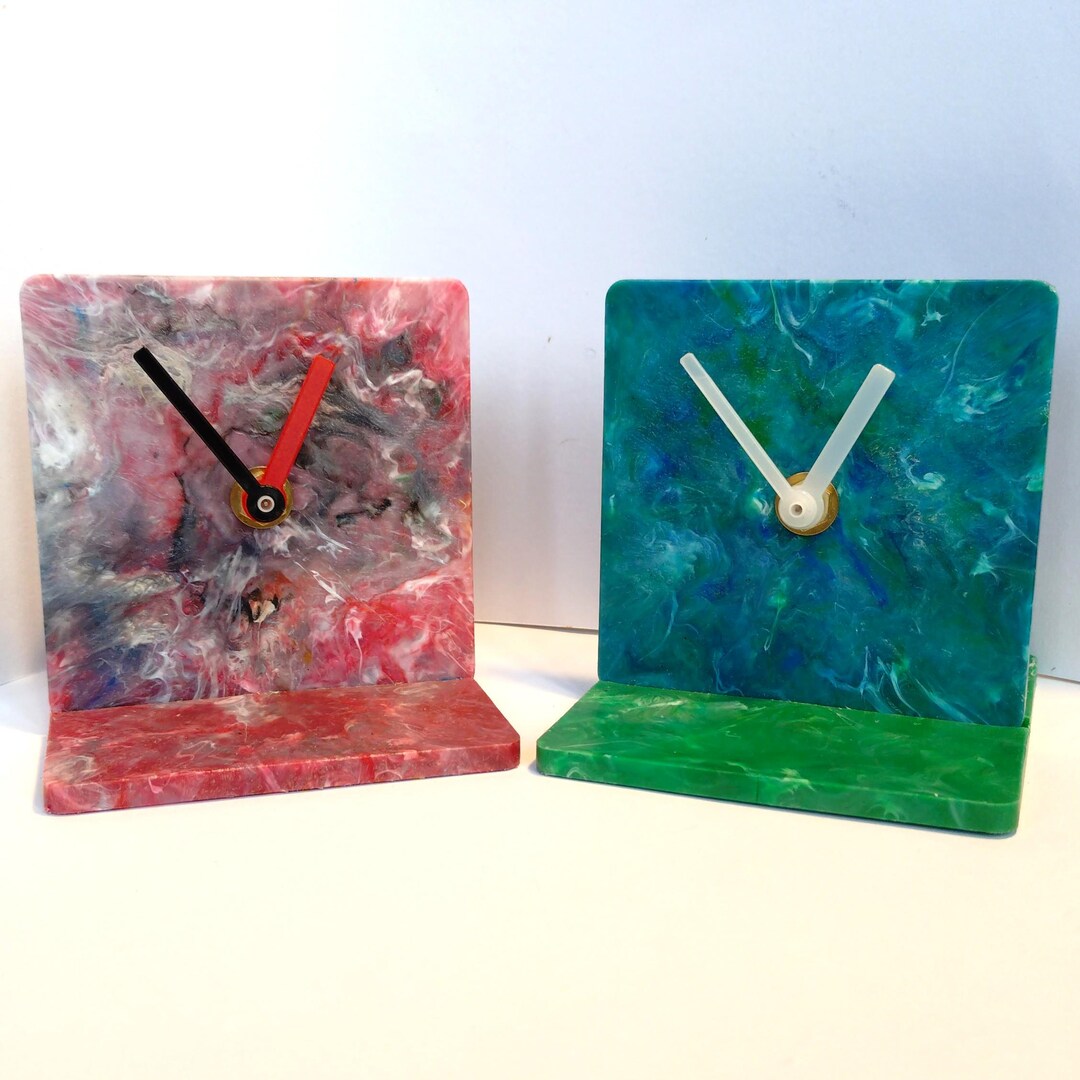 Recycled Plastic Tabletop Clock - Etsy