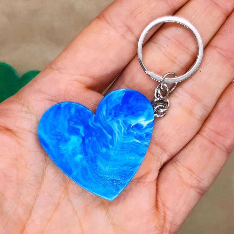 Recycled Plastic Heart Keyrings - Handmade and Sustainable - Etsy
