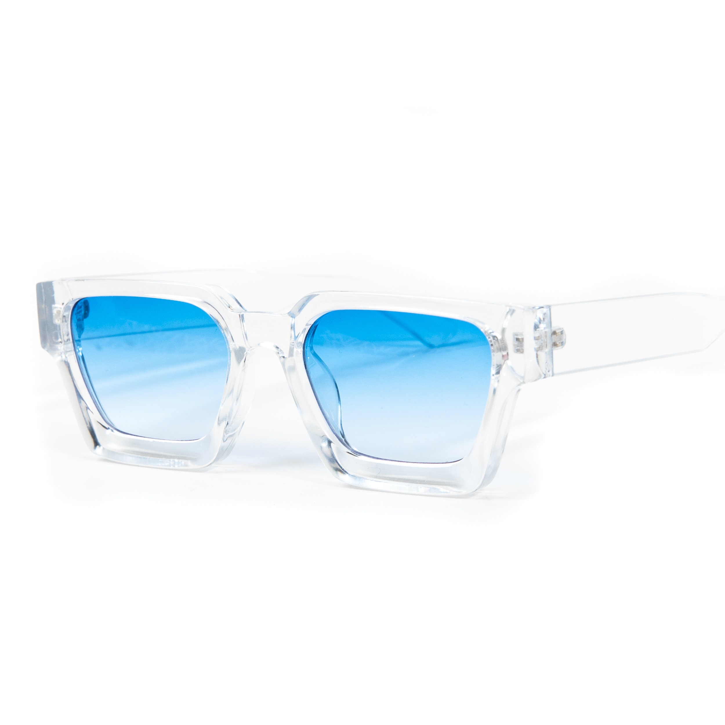Large Clear Frame Sky Blue Tint Top Quality Acetate Hip Hop - Etsy