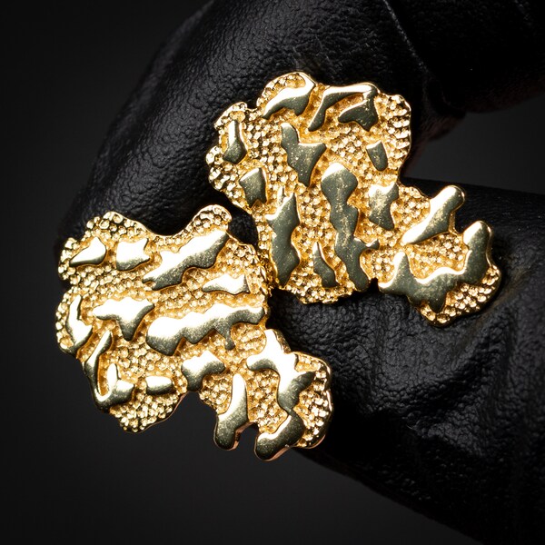 Gold Nugget Earrings - Etsy