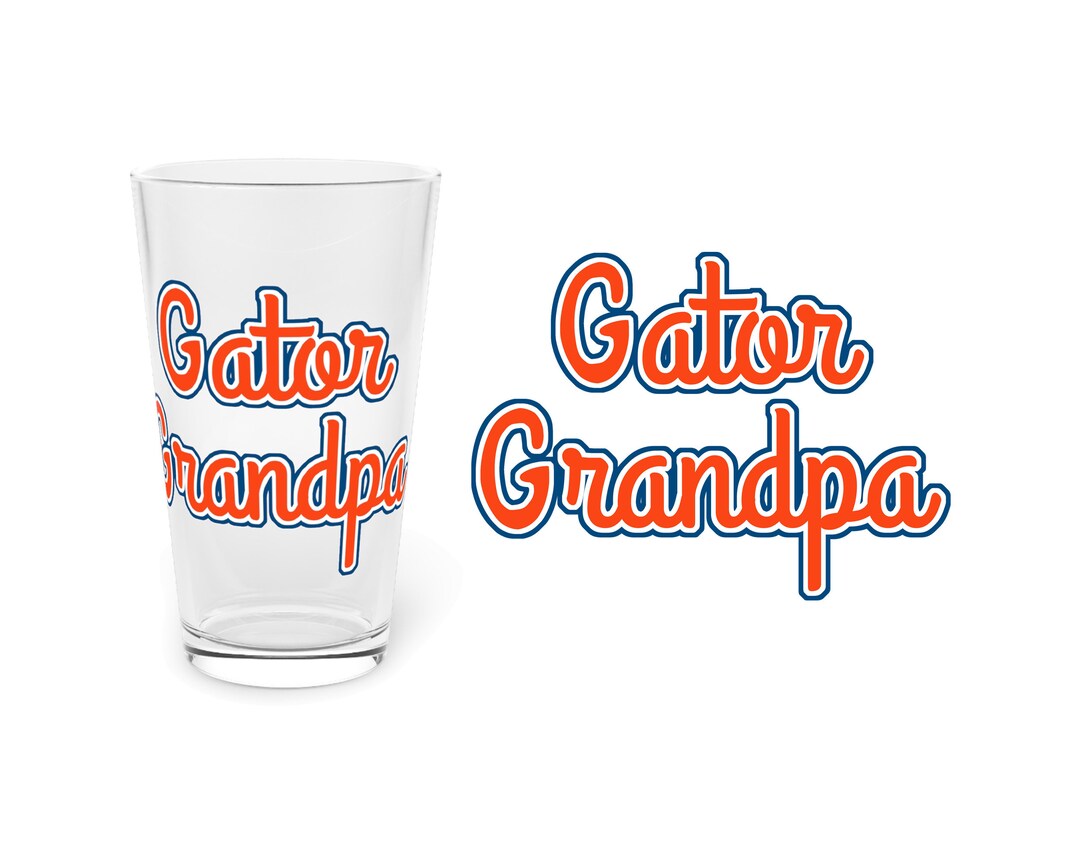 Gator Grandpa Florida Gators Glass 16 Oz - Etsy