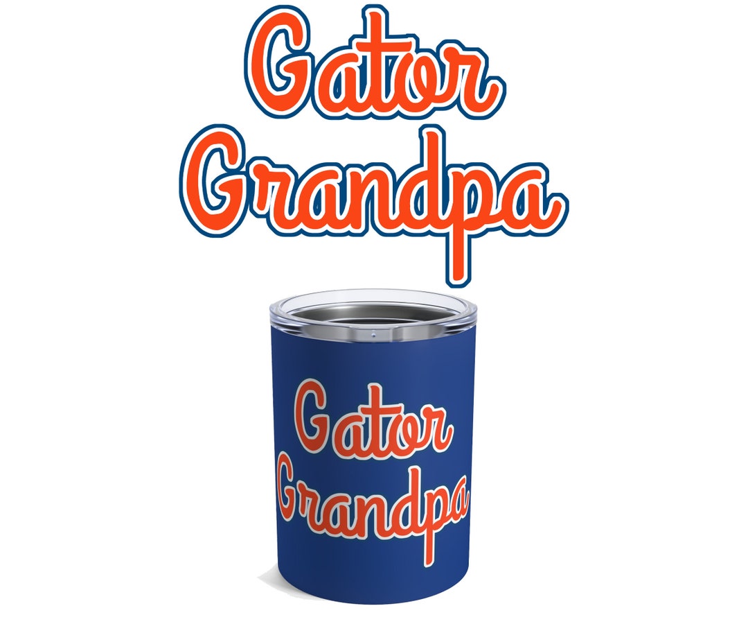 Cursive Gator Grandpa Florida Gators Tumbler 10oz - Etsy