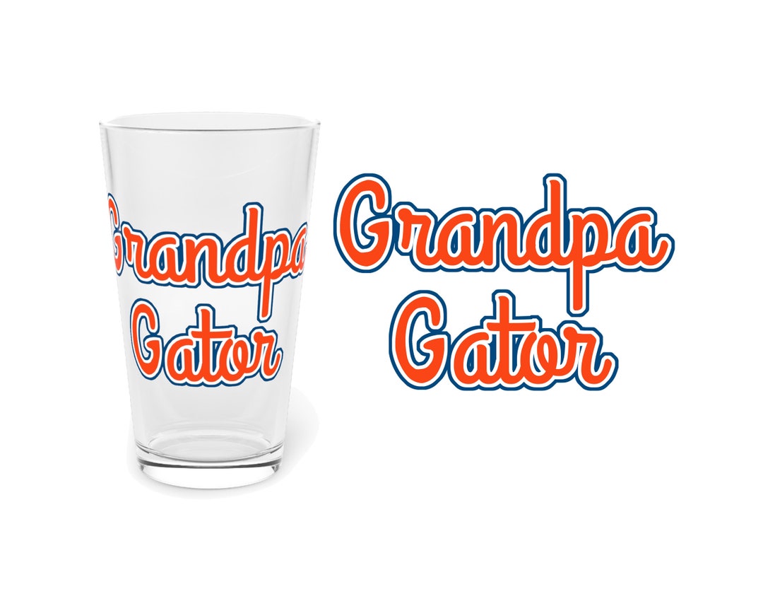 Grandpa Gator Florida Gators Glass 16 Oz - Etsy