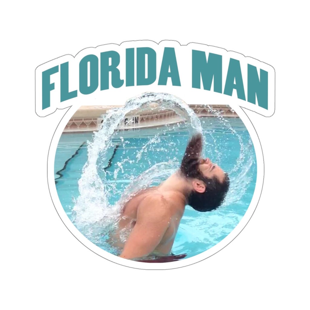 Beard Flip Florida Man Sticker - Etsy