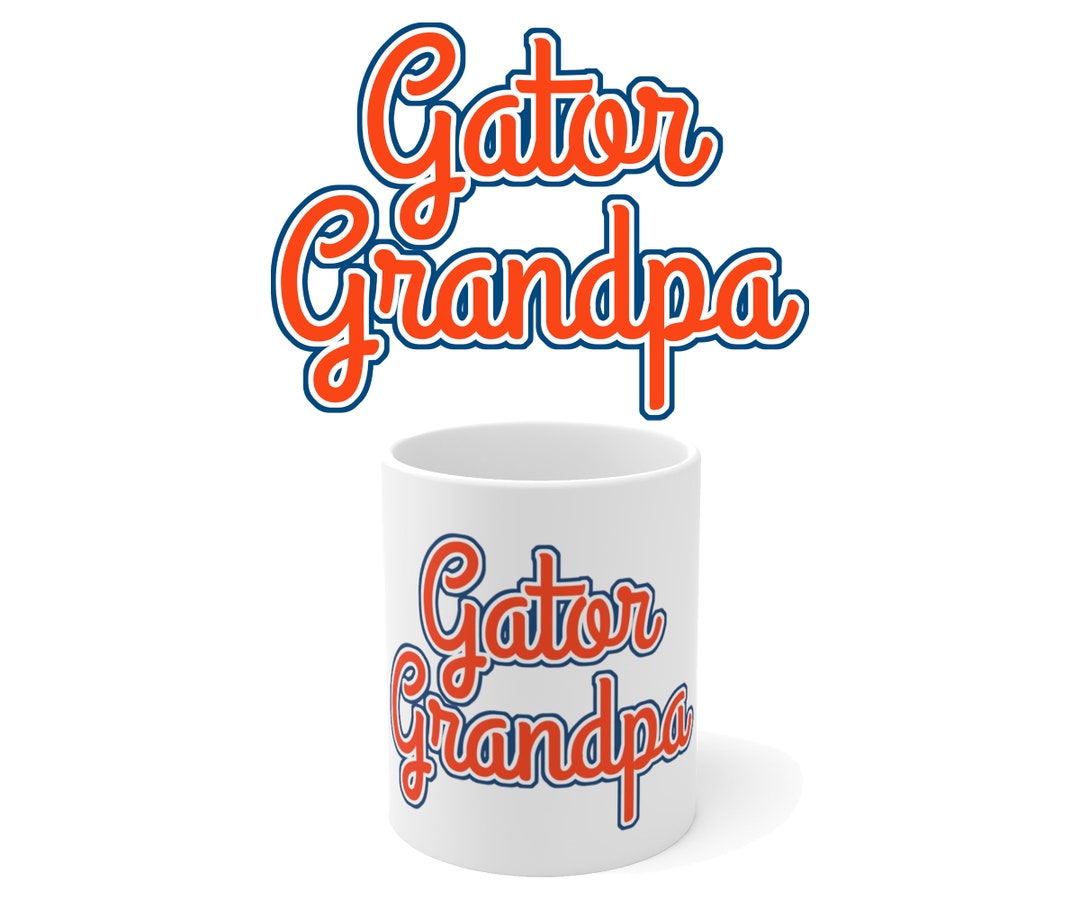 Cursive Gator Grandpa Florida Gators Coffee Mug - Etsy